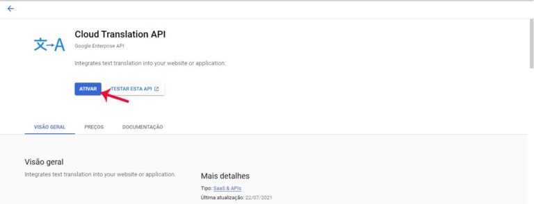 Como gerar uma API do Google Translate - Agência Sacchi Design